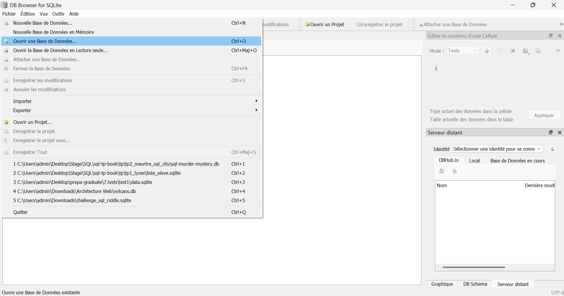 Tutoriel pour utiliser DB Browser (SQLite) — TP SQL — Jupyter Book